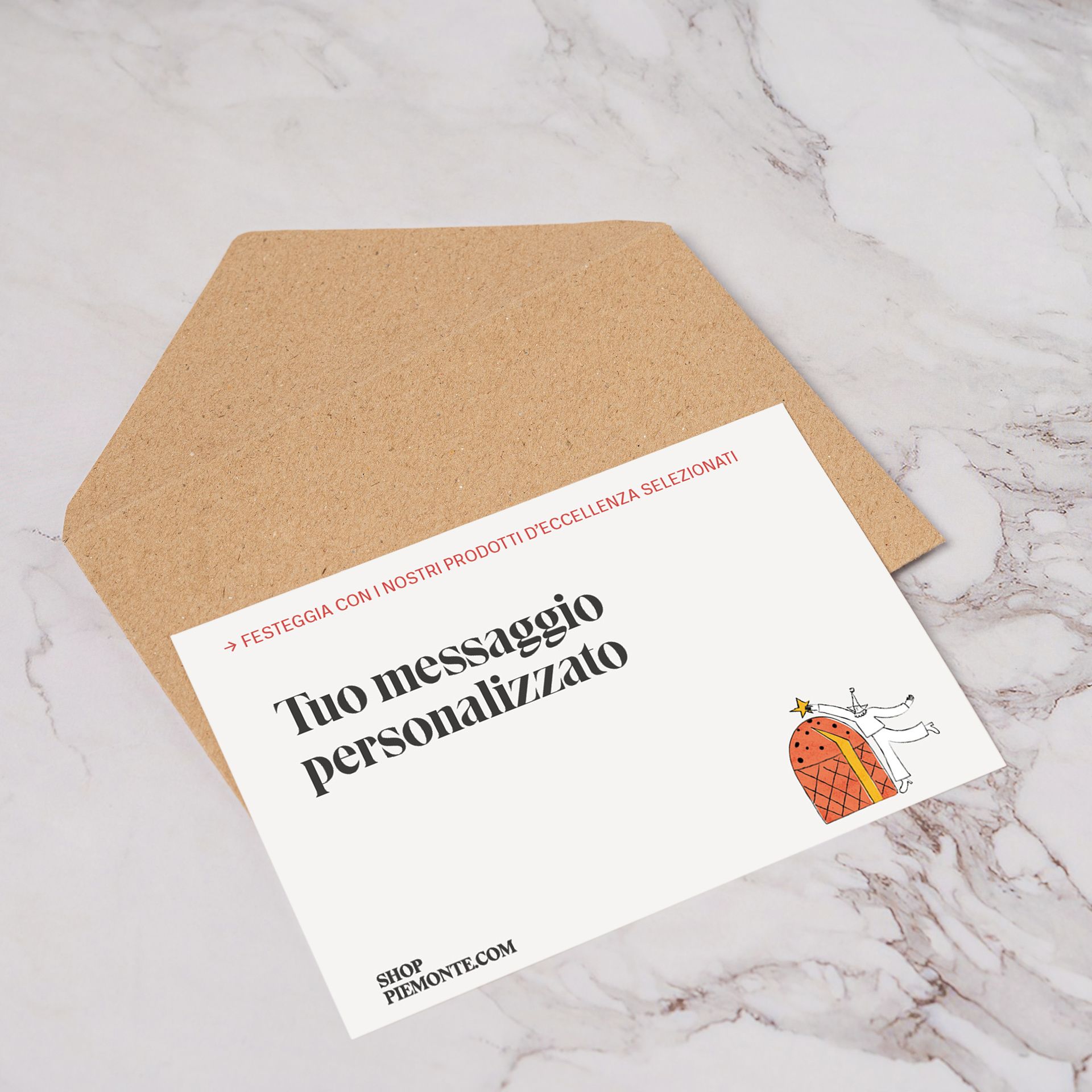 Biglietto Regalo con Messaggio Personalizzabile - Shopiemonte